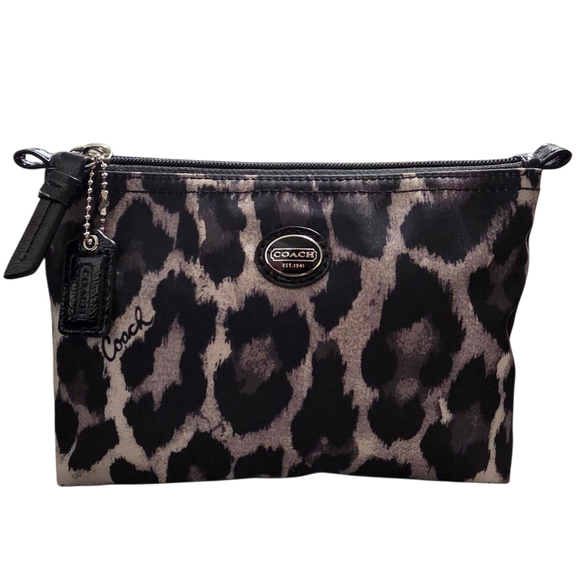 Coach | Bags | Coach Ocelot Nylon Cosmetic Bag | Poshmark